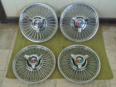 1963-1964 63 64 Ford Wire Spoke Spinner Hub Caps | 14" Wheel Covers ...