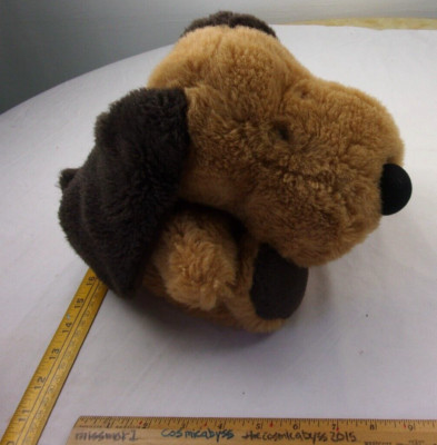 brown dog plush hand puppet 1990s used Snuggietoy | eBay