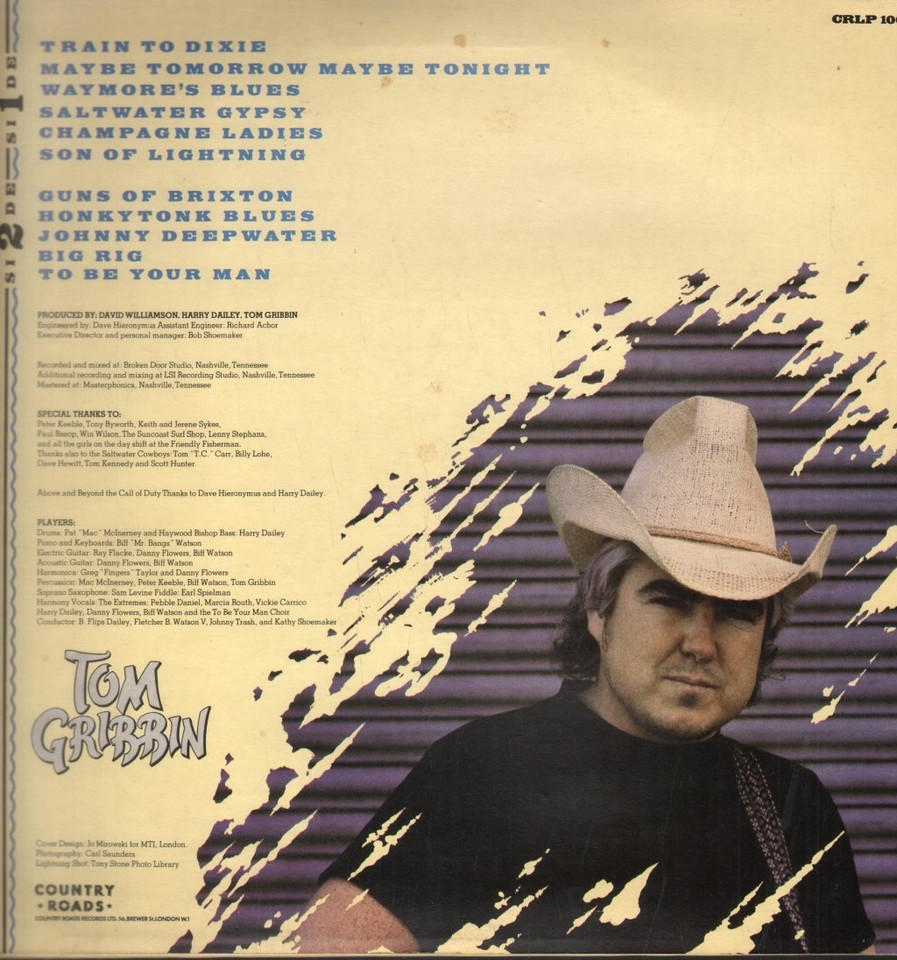 Tom Gribbin and the Saltwater Band Son of Lightning LP vinyl UK Country ...