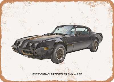 Classic Car Art - 1979 Pontiac Trans Am Se Pencil Sketch - Rusty Metal ...