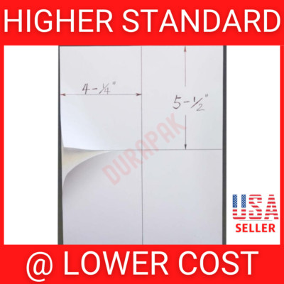 4000 Blank Plain Shipping Label 5.5x4.25 / 4 per page 1000 Sheets Self ...
