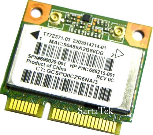 OEM HP 690020-001 Ralink RT3290 802.11b/g/n PCIe Half Wireless BT ...