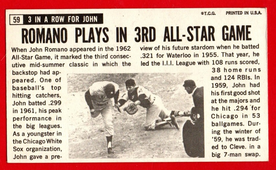 1964 Topps Giants # 59 John Romano | eBay