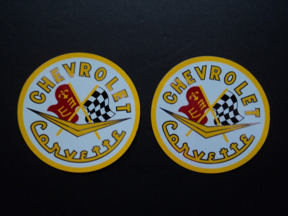 Lot Of 2 NOS Chevrolet Chevy Corvette Racing Decals Stickers Parts ...