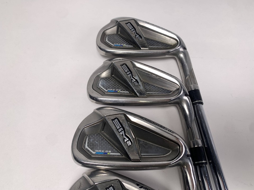 TaylorMade SIM2 MAX OS Iron Set 5-PW KBS Max MT 85g Stiff Steel Mens RH ...