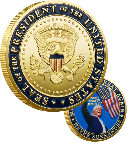 Trump 2025 Coin – 47Th Presidential Challenge Coin, Commemorative ...