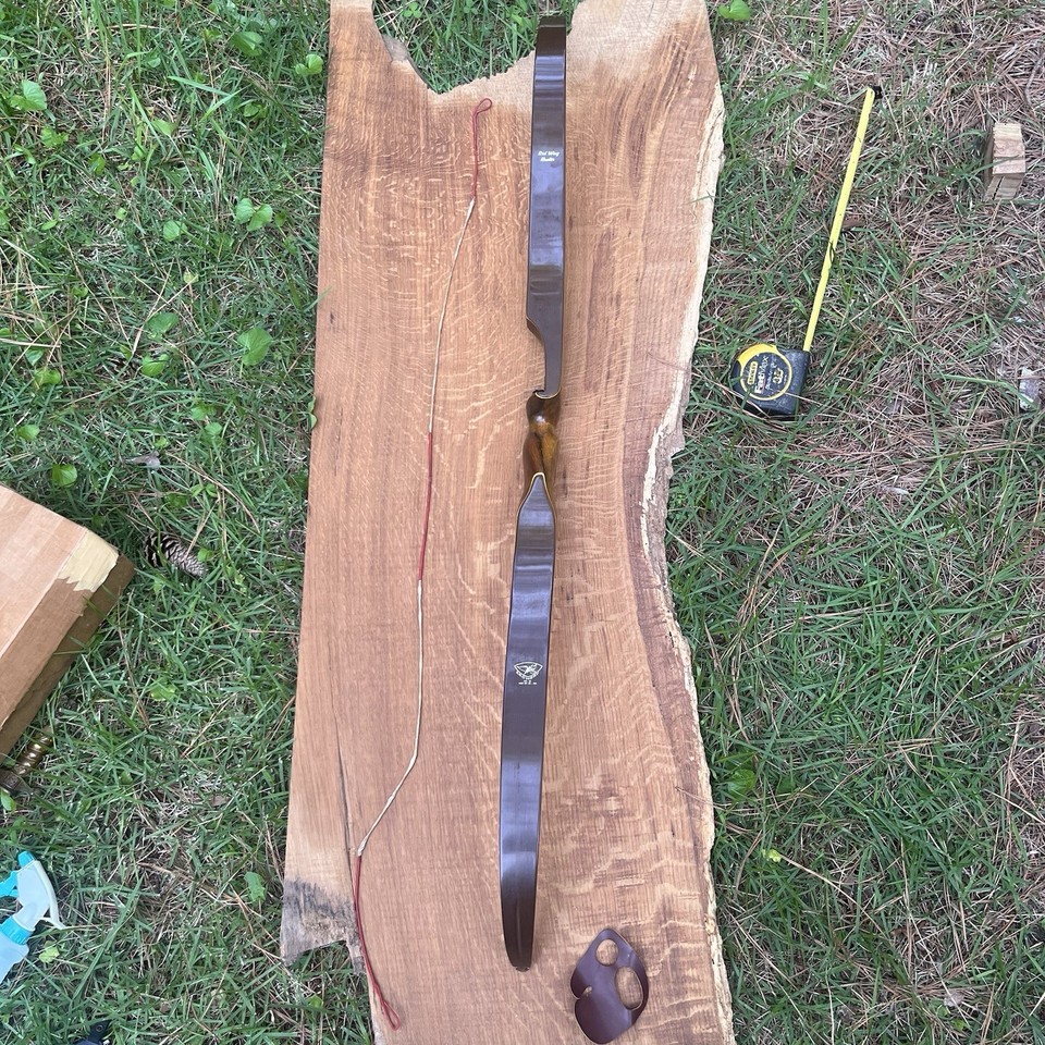 Vintage Wing Archery Red Wing Hunter 52” 50# RH Recurve Bow Late 60’s ...