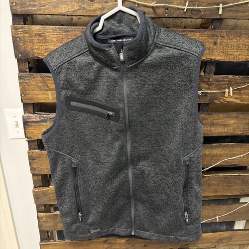 Dri Duck DDX Fleece Full Zip Flex Vest In Black & Brown Men’s Size M ...