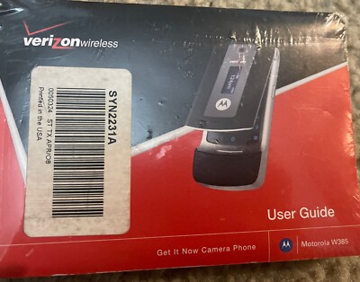 Sealed New Manual for Motorola W series W385 (Verizon) ( NO Cellular ...