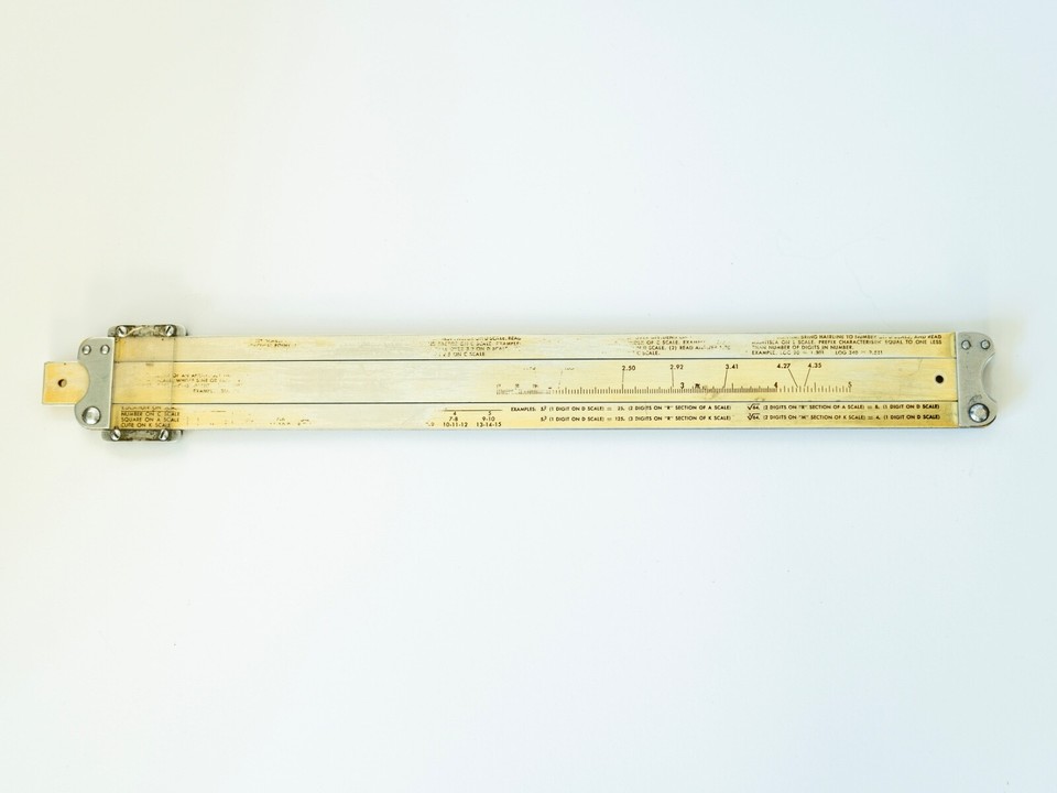 Pickett All Metal Slide Rule N500-ES HI Log Speed Rule - Vintage ...