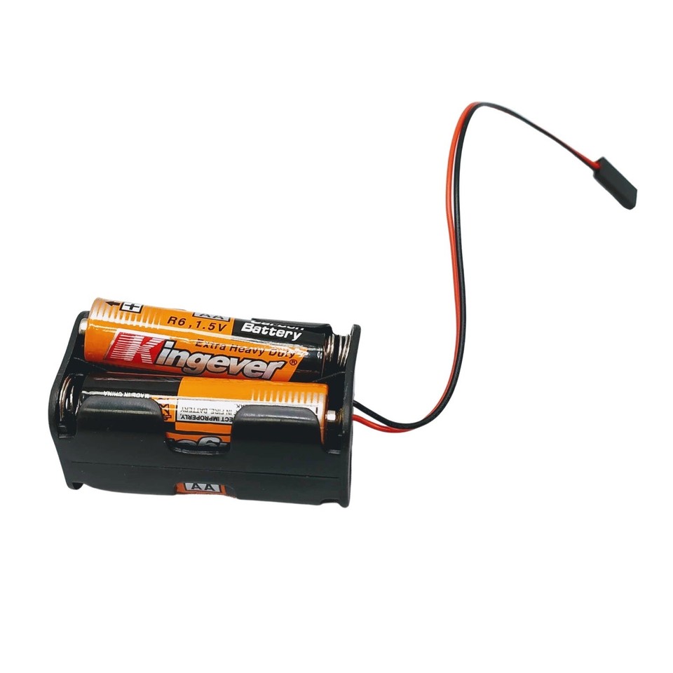 6V RC 4 x AA Battery Holder With Futaba Plug For Receiver Cars Heli ...