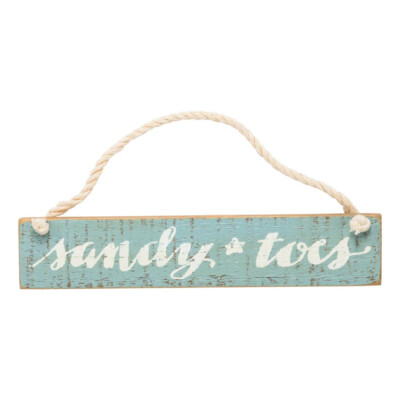 Sandy Toes Wooden Sign "Sandy Toes" - 10" x 2" - 34505 | eBay