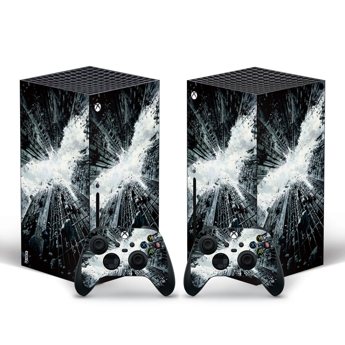 Xbox Series X Black Skin Sticker Decal Vinyl Wrap for Console and 2 ...