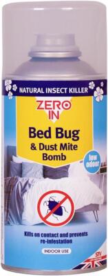 Zero In Bed Bug & Dust Mite Killer Bomb Knockdown Insecticidal 150 ml ...