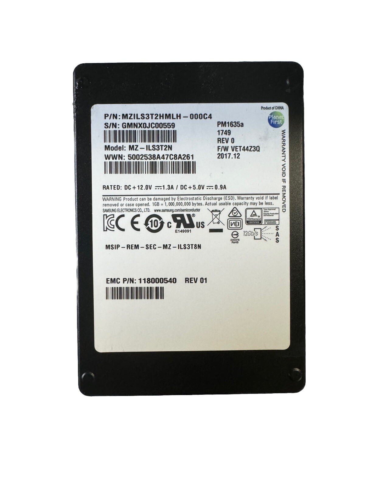 EMC 005052279 3.2TB SAS 6Gbps 2.5 SSD Isilon F800 Storage Hard Disk for ...