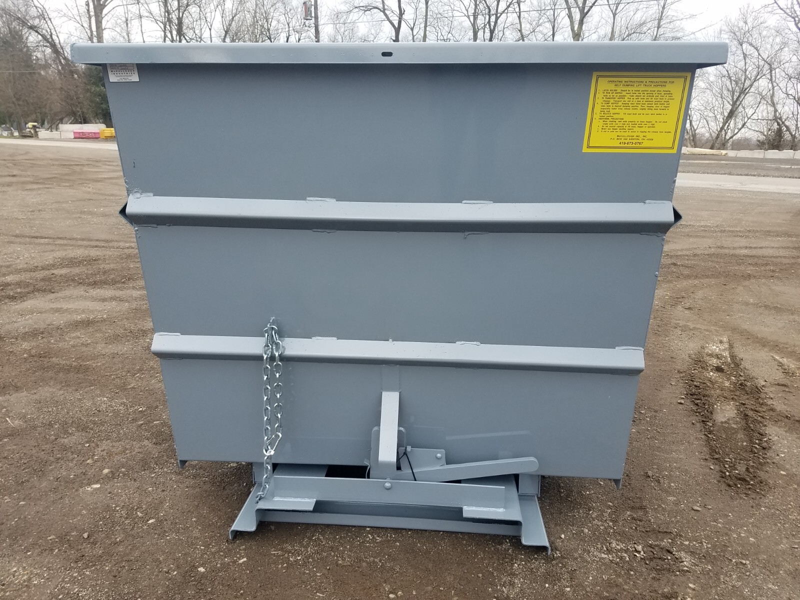 3 YD WRIGHT SELF DUMPING HOPPER- TRASH-DUMPSTER- RECYCLING HOPPER- FREE ...
