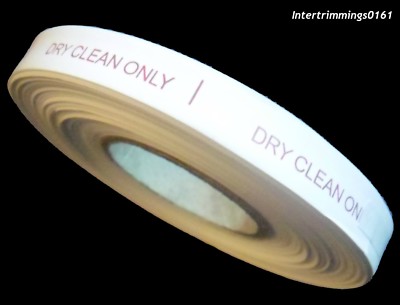 43MM BY 10MM, WHITE SEW ON 'DRY CLEAN ONLY' LABELS | eBay