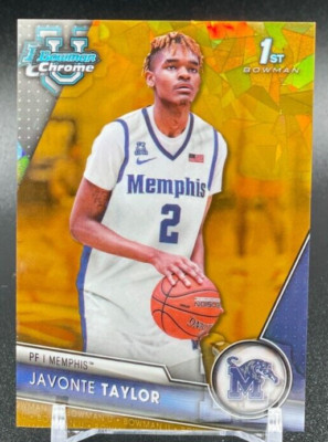 2023-24 Bowman Chrome University Javonte Taylor Gold Sapphire /50 ...