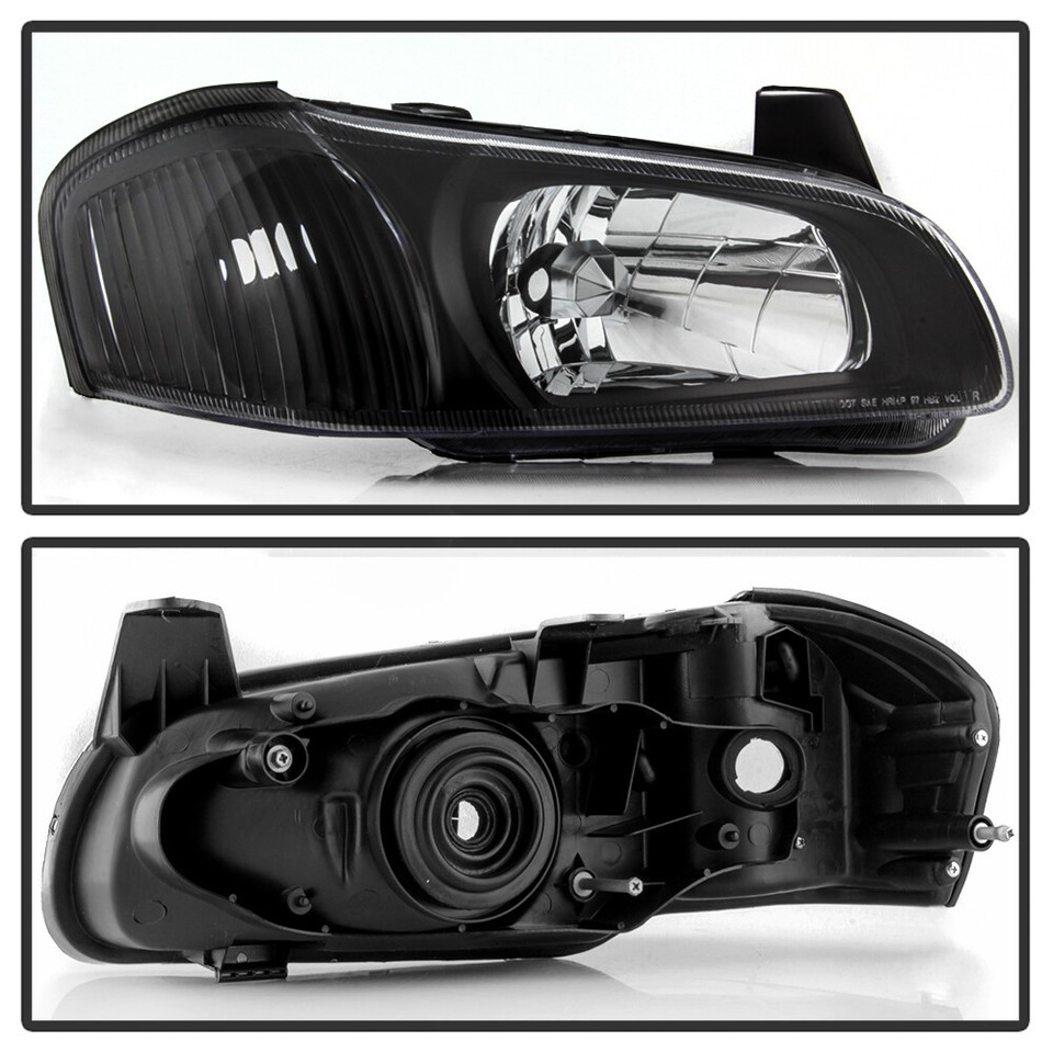 For 2000-2001 Maxima Black JDM Headlights Headlamps Replacement 00-01 ...