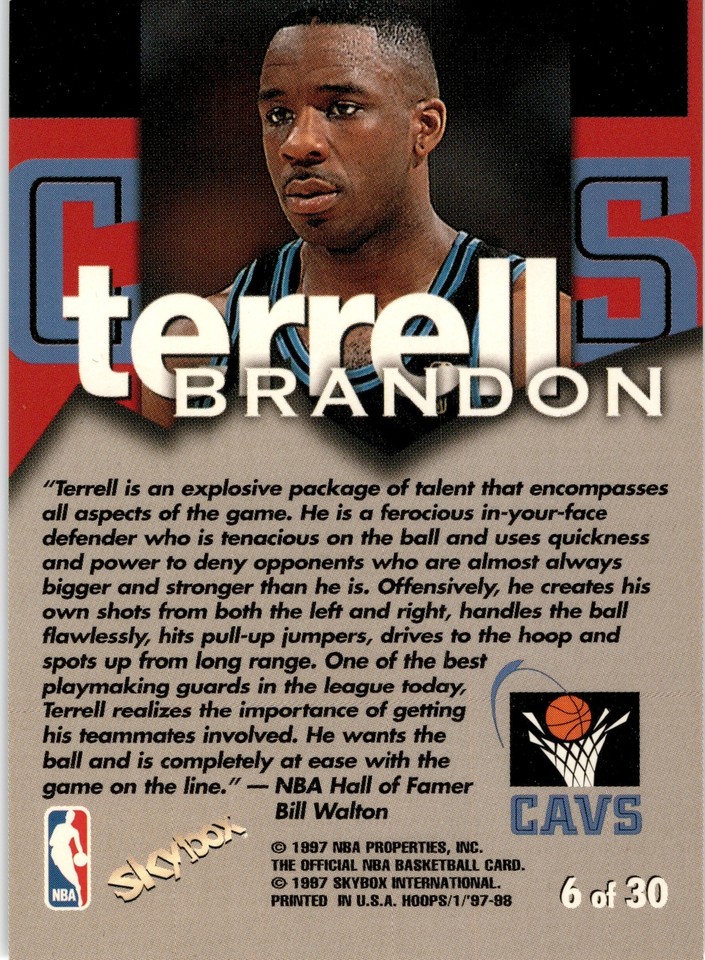 1997 Hoops #6 Terrell Brandon Talkin' Hoops Great! | eBay