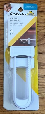 Safety 1st Cabinet Slide Locks 4 pack "for knobs & handles up to 5.5 ...