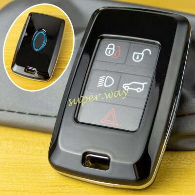 Black Car Hard Shell Key Case Cover For Range Rover Evoque Discovery ...