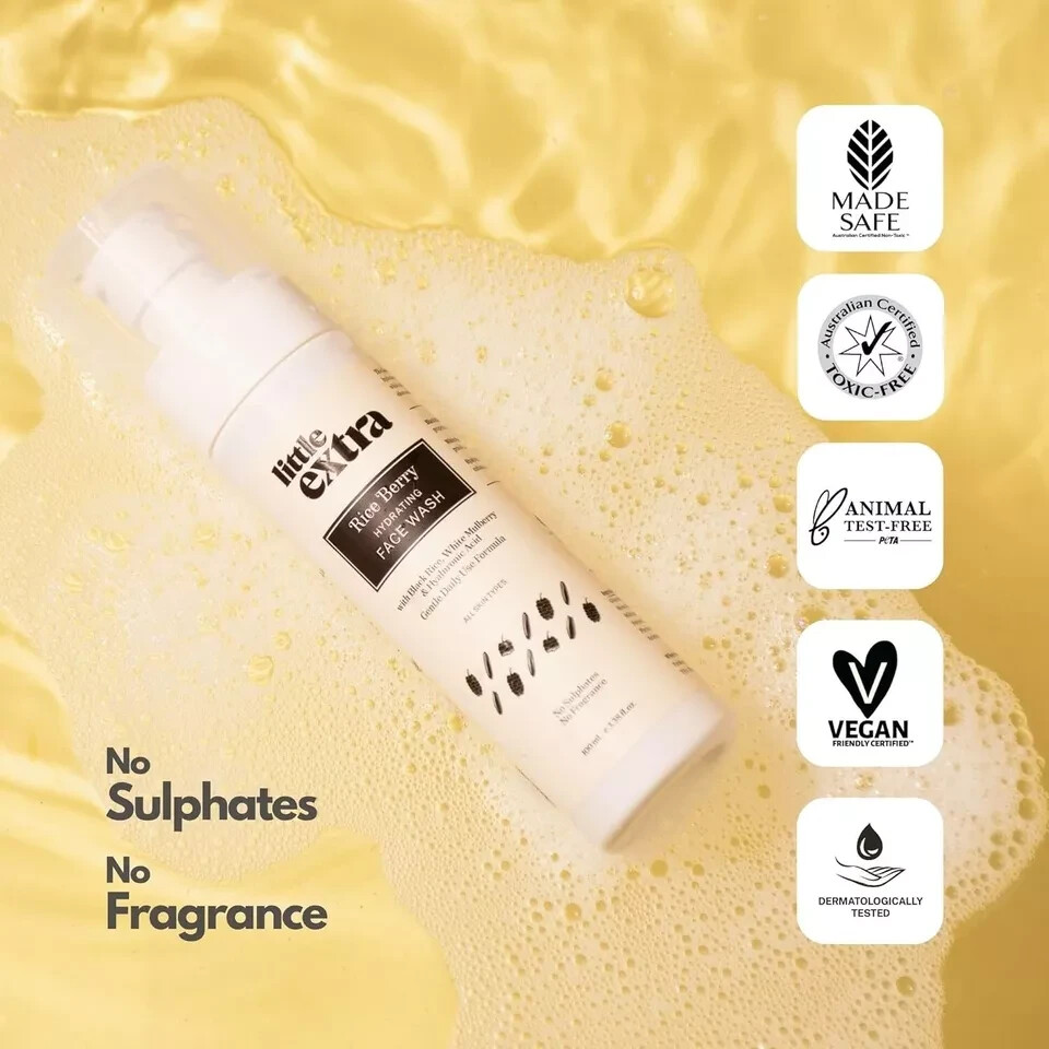 Little Extra Rice Berry Face Wash for Glowing Skin All Skin Type 100ml ...