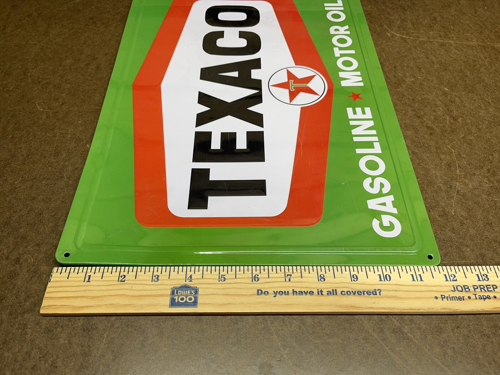 Texaco Metal Sign Reproduction "Texaco Gasoline Motor Oils" Green | eBay