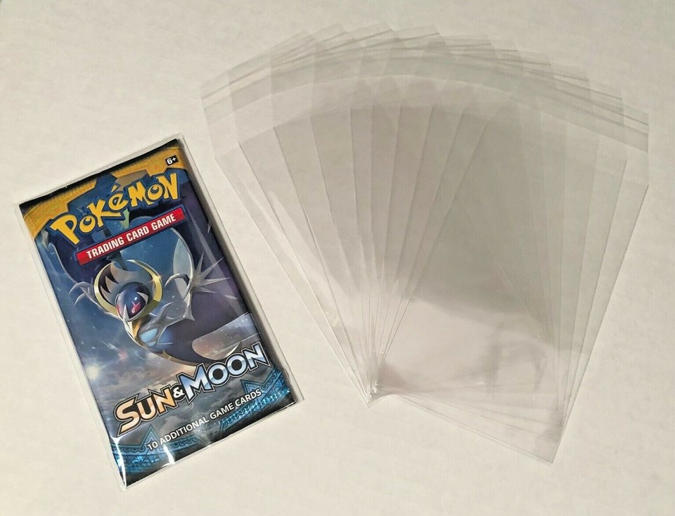 Standard Booster Pack Sleeves x10 Self Sealing Magic MTG Pokemon Sports ...