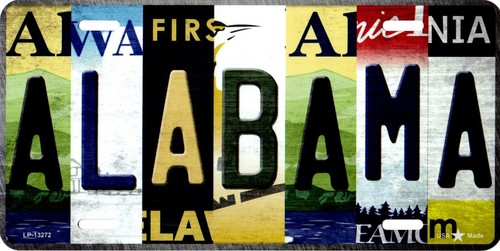 Alabama Strip Art Metal License Plate 760939902355| eBay