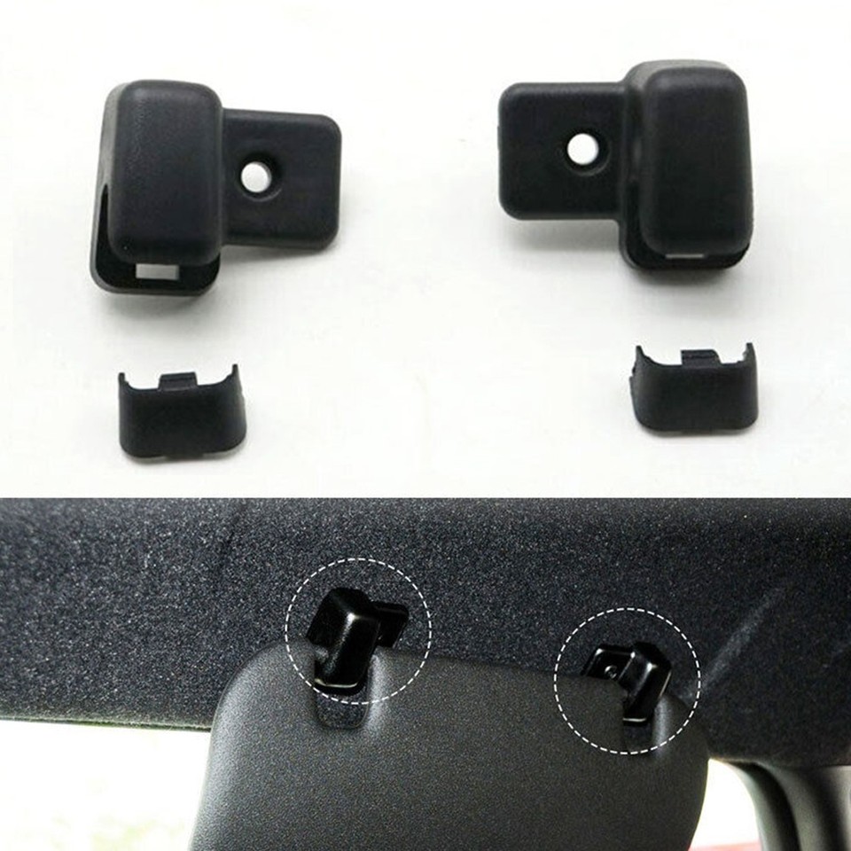 2Pcs Side Sun Visor Hook Clip Makeup Mirror Buckle For Mini R55 R56 R60 ...