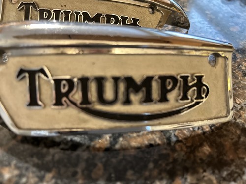 82-9700 Triumph Gas Fuel Petrol tank badges emblems 650 500 250 T120 ...