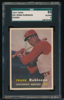 1957 Topps #35 Frank Robinson rookie RC SGC 6 super color and centering ...