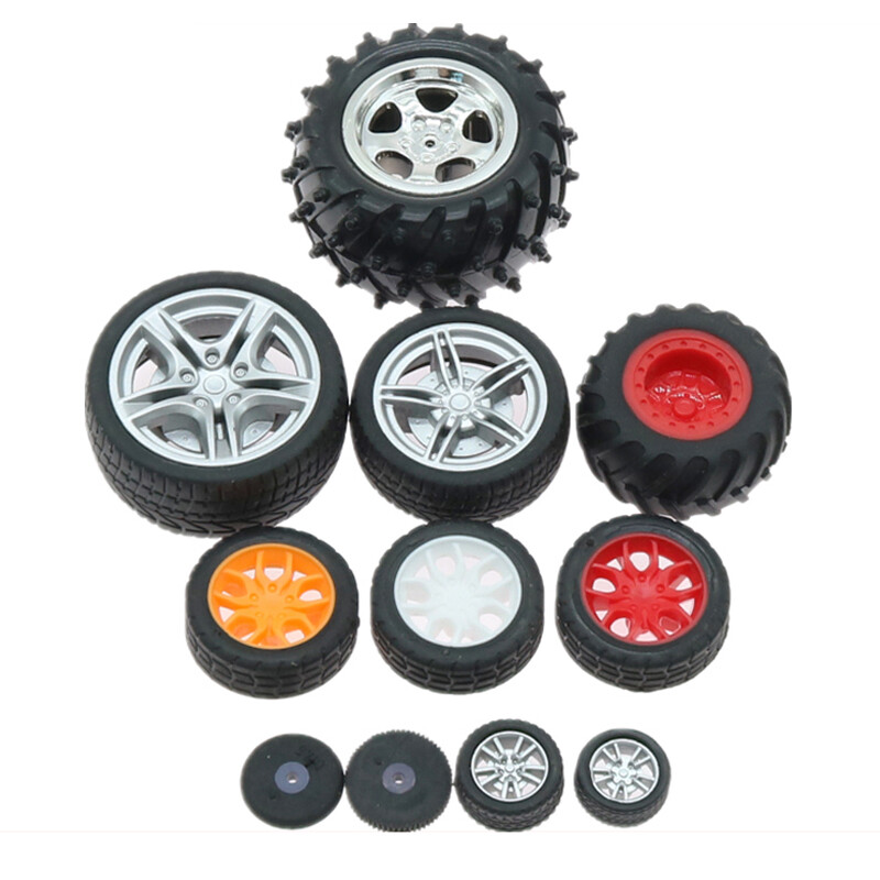 Rubber Tire Wheel Model Assembly Wheel Build Parts For Model Car Toys ...