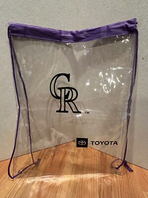 Colorado Rockies Clear Drawstring Bag Backpack Baseball MLB SGA | eBay