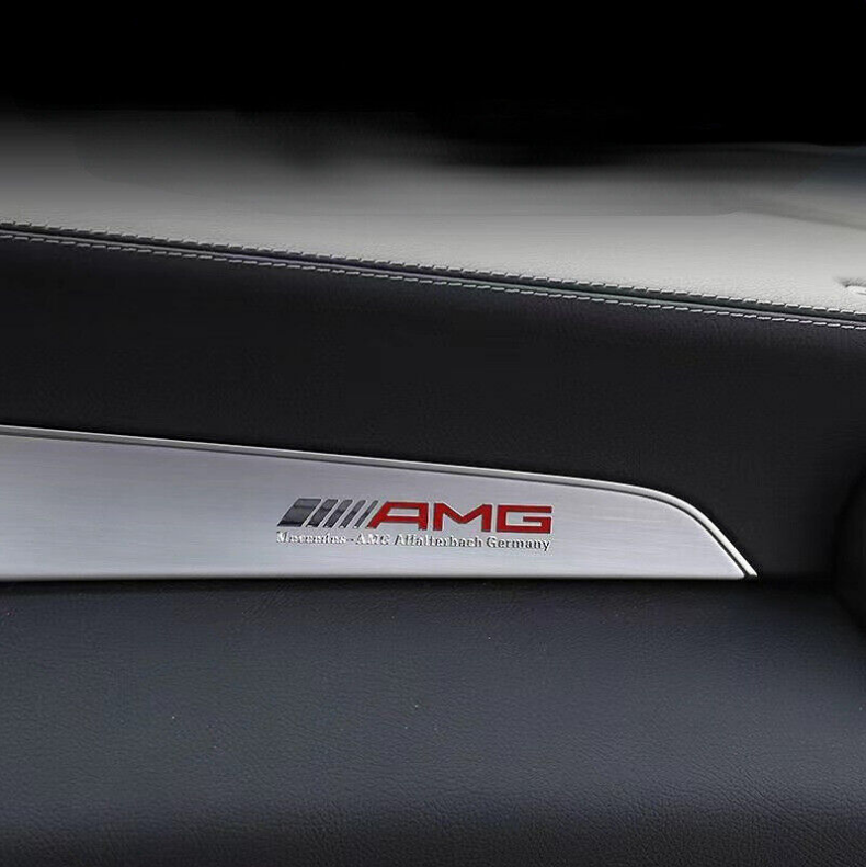 2PCS For Mercedes-Benz AMG Badge Car Interior Sticker Decal Car Emblem ...