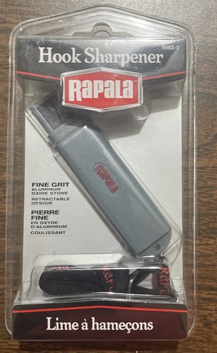 Rapala Compact Fine Grit Retractable Hook Sharpener Stone Tool w ...