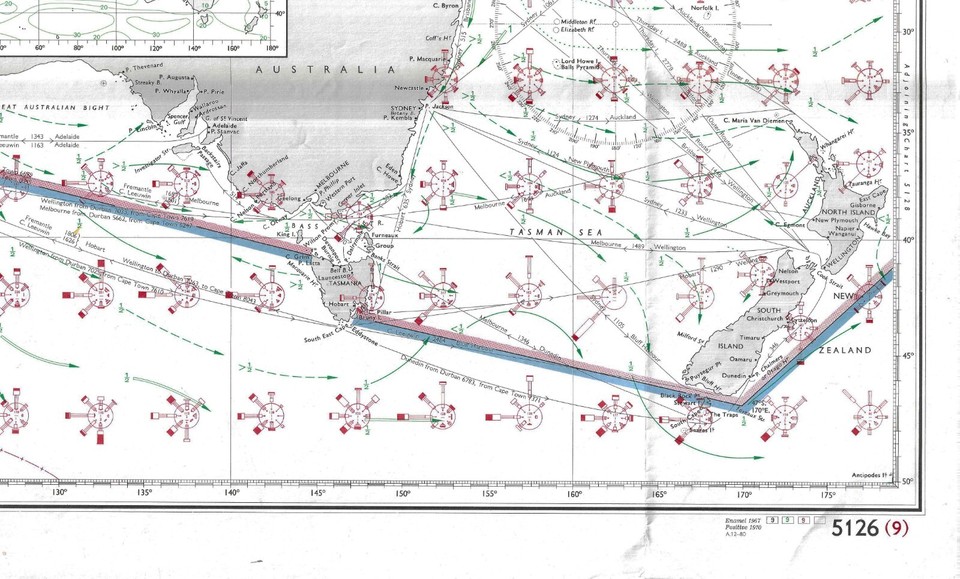 Admiralty 5126(9) Routeing Chart Indian Ocean Chart Map Maritime Paper ...