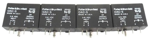 LOT OF 4 NEW POTTER & BRUMFIELD OAC-5 I/O MODULES 3A, 240VAC OAC5 | eBay