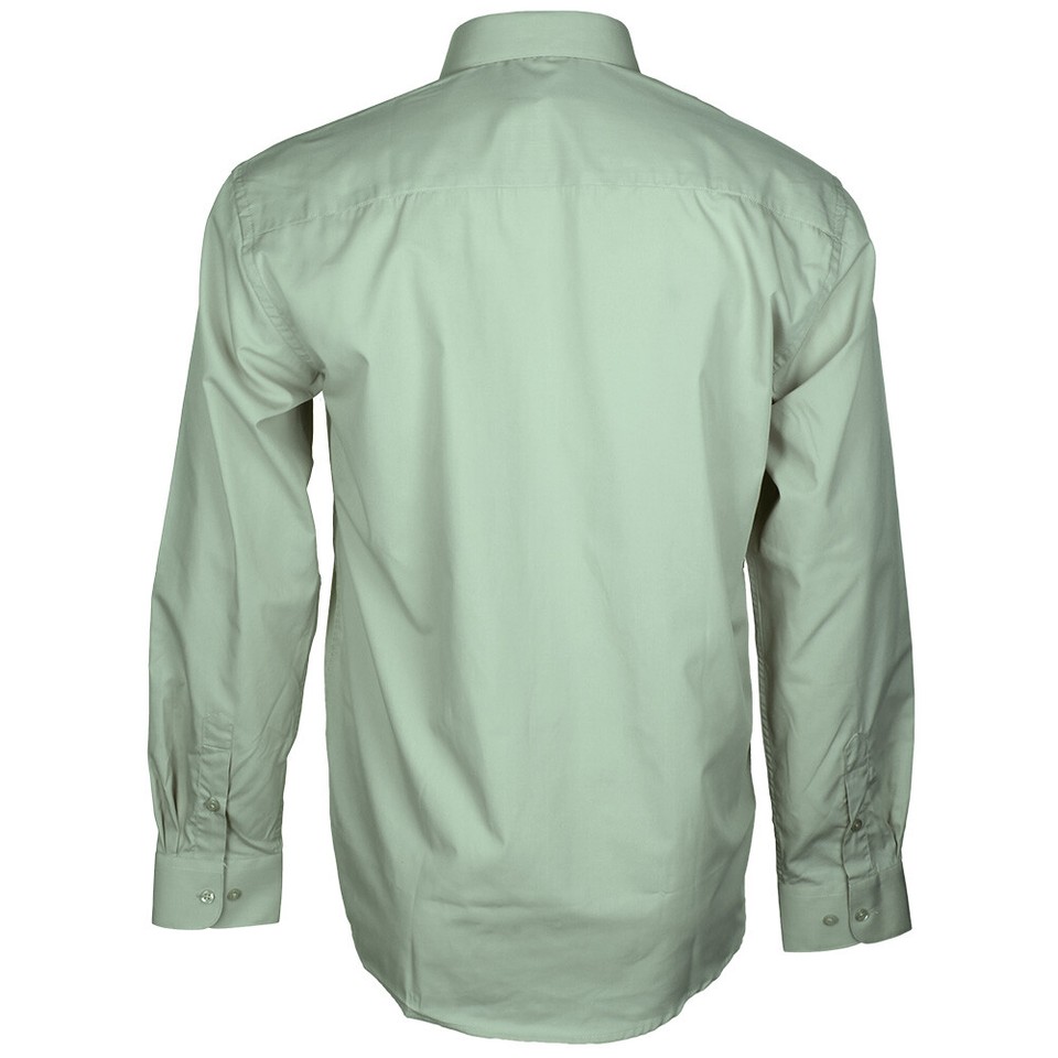 Men's Dress Shirt Long Sleeve Classic Fit Front Pocket Button Up Dress ...