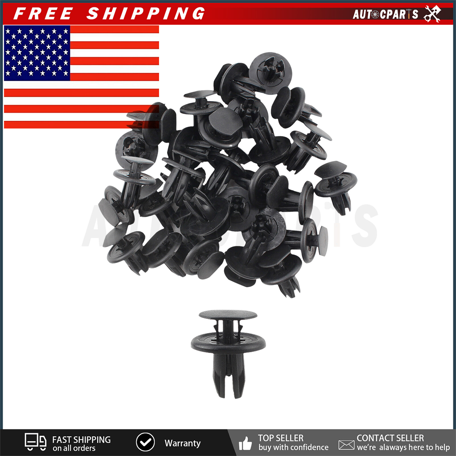 30 Bumper Cover & Fender Liner Push-Type Clips For Mazda 2 3 6 CX-3 -5 ...