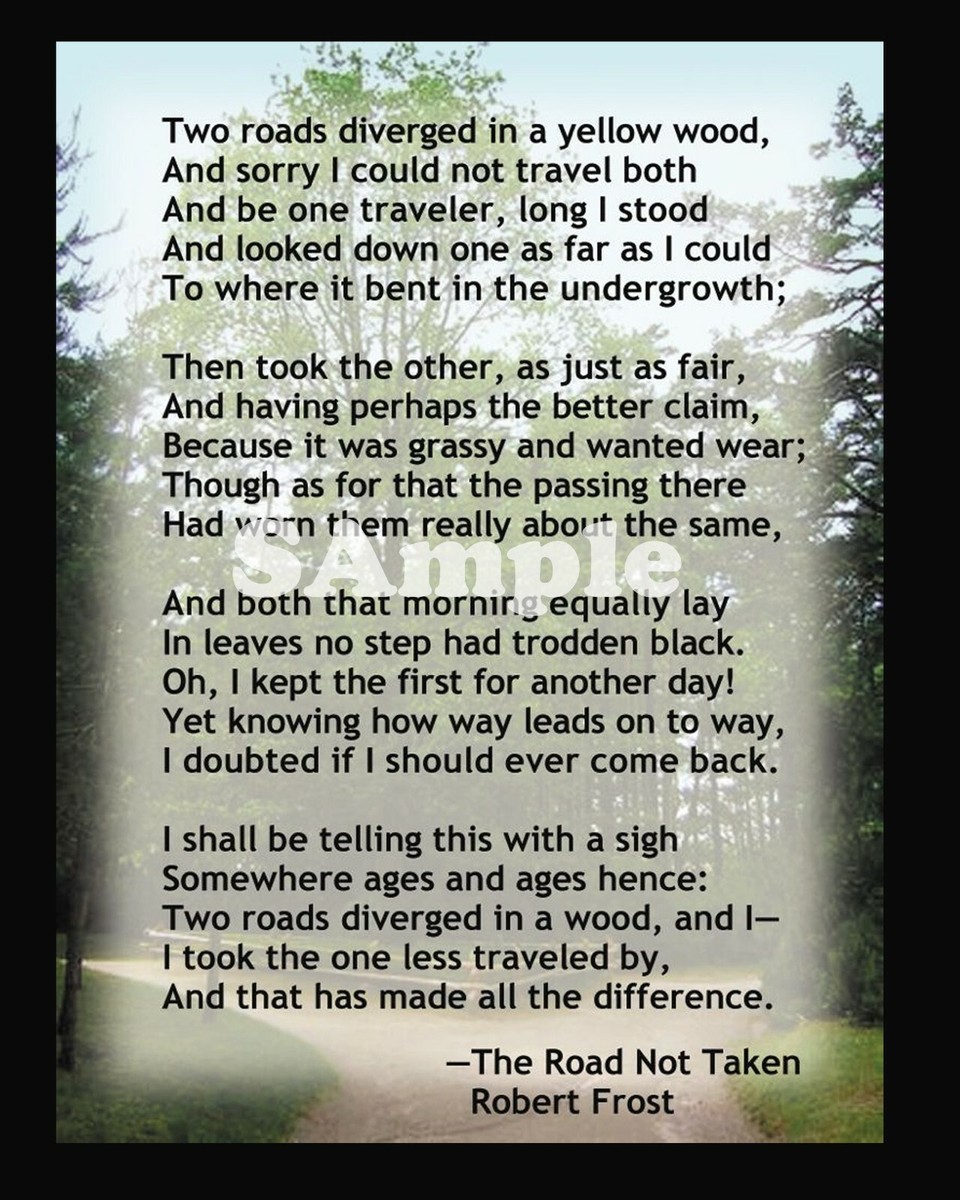 Undergrowth The Road Not Taken The Road Not Taken Poetry Collection