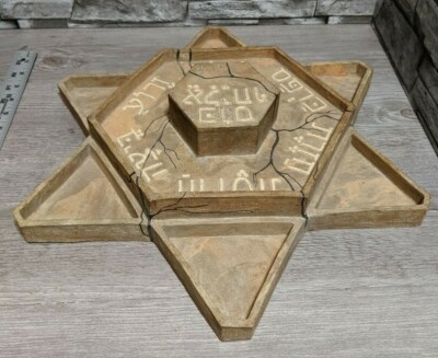 Unusual 17" Jewish Passover Seder Plate Ceramic Art Pottery Sculpture ...