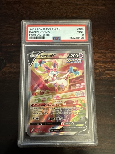 2021 Pokemon Card Sylveon V EVOLVING SKIES #184 ALTERNATE ART PSA 9 | eBay