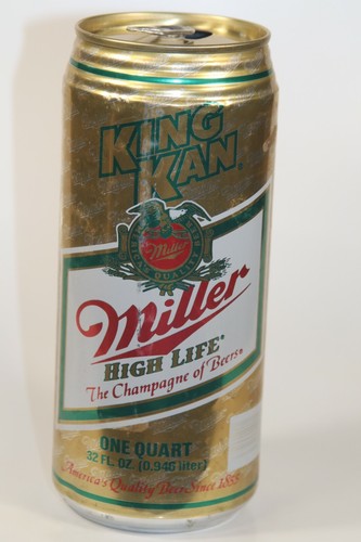 Miller High Life King Kan Beer Can - 32oz | eBay