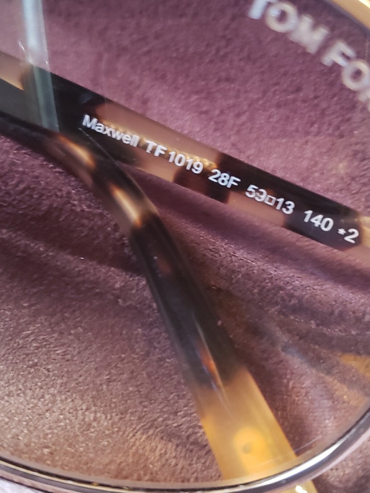 Tom Ford Maxwell FT1019 28F Rose Gold Havana/Brown Gradient 59 mm ...