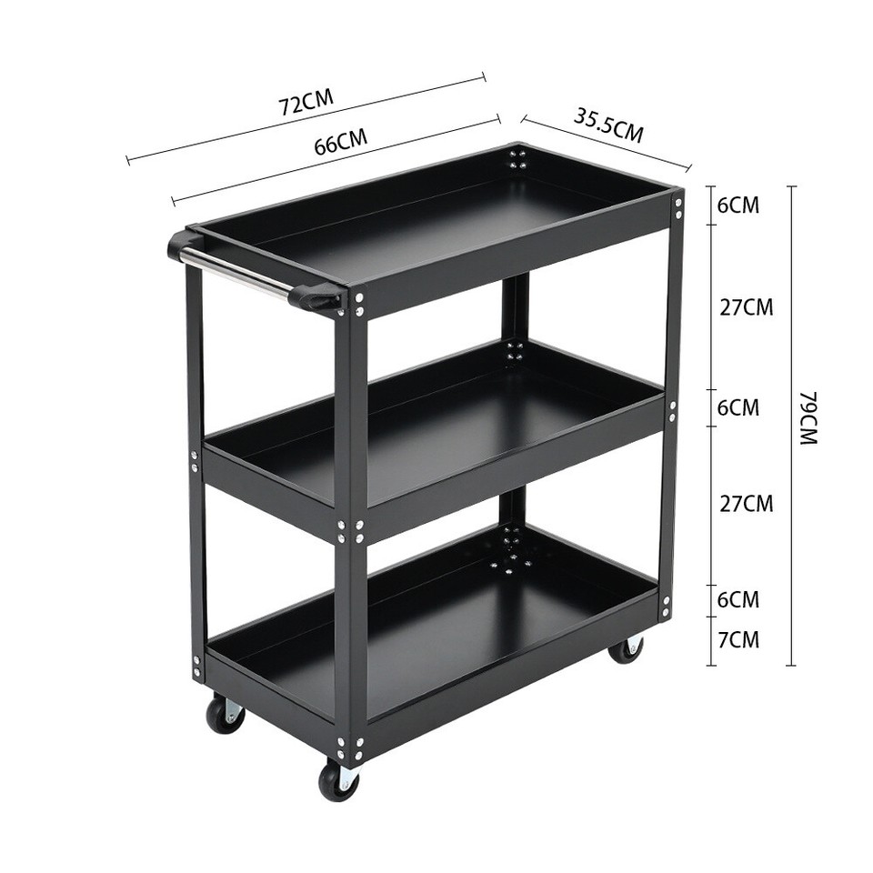 Large 7 Drawers Tool Chest Box Roller Cabinet Trolley With Ball Bearing ...