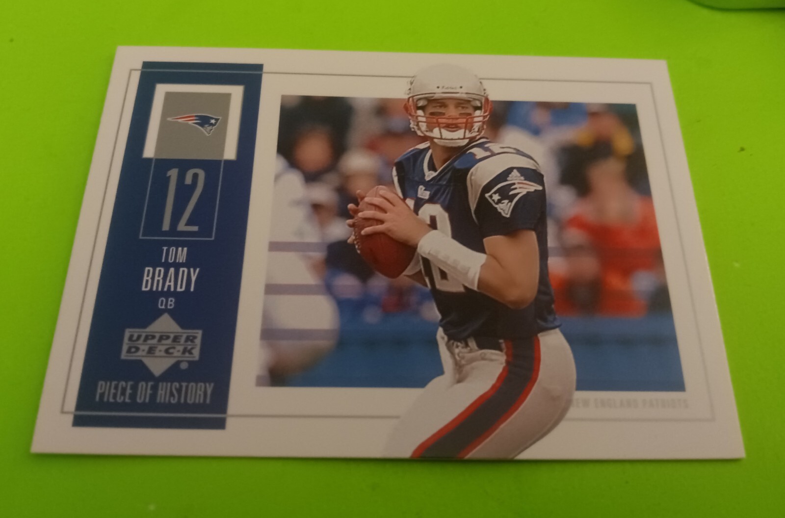 2002 TOM BRADY Upper Deck Piece Of History NFL Football Card #58 MINT ...