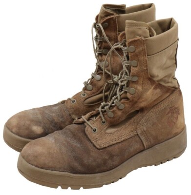 Used USMC Hot Weather Combat Boots Mcrae Coyote Brown Marine Corps Mens ...