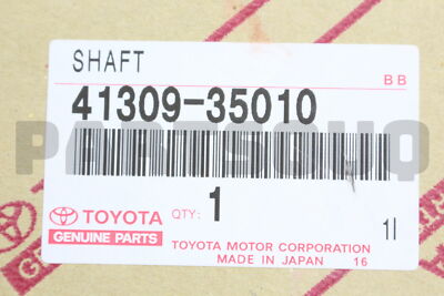 4130935010 Genuine Toyota SHAFT SUB-ASSY, DIFFERENTIAL SIDE GEAR, LH ...